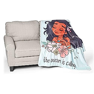 Northwest Moana Micro Raschel Throw Blanket, 46" x 60", Ocean Calling