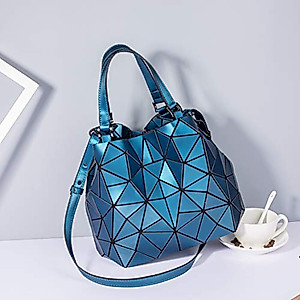 Geometric Luminous Purses and Handbags Holographic Reflective Crossbody Bag Wallet Flash Rainbow Tote NO.6