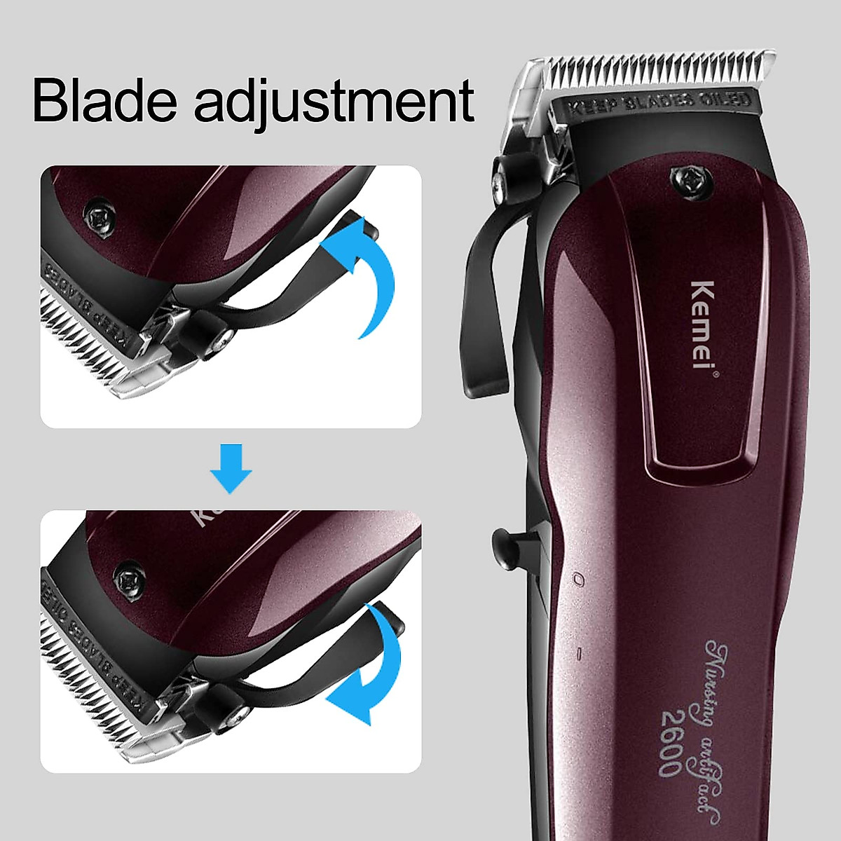 Professional Hair Clippers for Men Rechargeable Barber Set Cordless Professional Hair Clippers For Barbers Trimmer For Family use km-2600