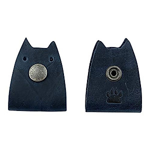 Taco Dog, Cat Cord Keeper Handmade from Full Grain Leather - Wrap Up Your Cables, Earbuds, Headphones, Chargers - Clip The Snaps Together for Easy Management and Travel - 2 Pack (Slate Blue)