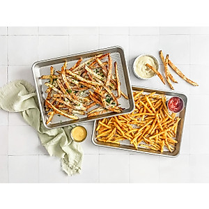 USA Pan Bakeware Quarter Sheet Pan, Warp Resistant Nonstick Baking Pan, Made in the USA from Aluminized Steel