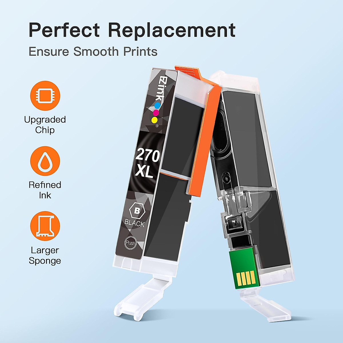 E-Z Ink Compatible Ink Cartridge Replacement for Canon PGI-270XL CLI-271XL PGI 270 to use with PIXMA TS9020 TS8020 MG7720 (2 Large Black,2 Small Black,2Cyan,2 Magenta,2 Yellow,2 Gray) 12 Pack