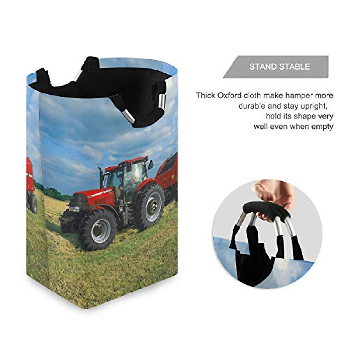 Laundry Storage Basket Tractor Laundry Hamper Collapsible Organizer Home Storage Bin Dirty Cloth Toy Dorm Bag with Handle