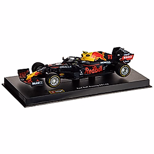 Bburago 1:43 F1 Aston Martin RED Bull Racing RB16B with Helmet Perez, Assorted Colours, 18-38056-00000100