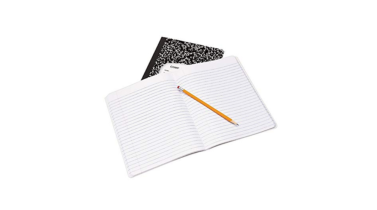 EPI Wide Ruled Composition Books - Durable 6-Pack for School & Journaling