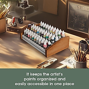 J JACKCUBE DESIGN Craft Paint Bottle Organizer Storage Holder Rack Stand for 63 Army Kits Acrylic Paint, 3 Tier Craft Supply Tools Display -MK1032A