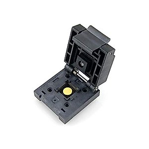 QFN64 Clamshell Programming Adapter Socket/Burning Socket/IC Test Socket QFN-64BT-0.5-01, 64-Pin, 0.5mm Pitch, IC Test Burn-in Socket, Applied to QFN64, MLP64, MLF64 Packages.