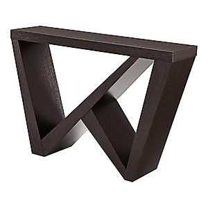 HOMES: Inside + Out Naomi Modern Decorative Accent Console with W-Shaped Legs, Narrow Desk, Wood Entryway Console Table for Living Room, Hallway, Entrance, Small Spaces, Cappuccino