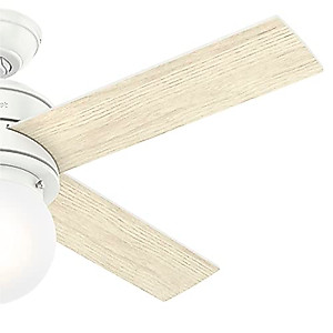 Hunter Fan Company 50275 Hepburn Ceiling Fan, 44, Matte White Finish