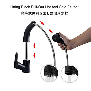 Black Stainless Steel Utility Sink Outdoor Kitchen Sink Station Laundry Sink Portable Sink Garage Sink Commercial Free Standing Sink with Hot&Cold Faucet Combo with Strainer Soap Dispenser Bracket ( C