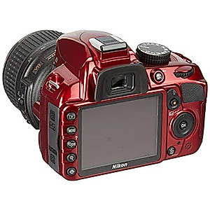 Nikon D3100 Digital SLR Camera with 18-55mm NIKKOR VR Lens - Red (International Model no Warranty)
