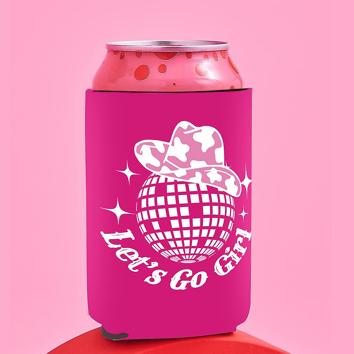 KARAQY Cowgirl Bachelorette Party Bride Vibes Can Cooler - 12 Pcs Drink Sleeve, Bachelorette for Bridal Shower, Engagement Party Decoration and Bride to Be Gift Bridesmaid Gifts