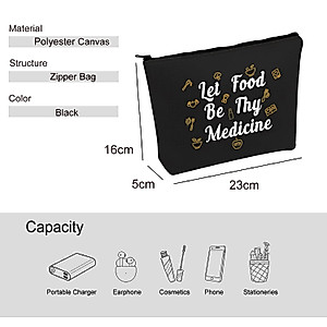 VAMSII Registered Dietitian Gifts Nutritionist Makeup Toiletry Bag Dietetics Student Zipper Pouch (Dietitian Makeup Bag)