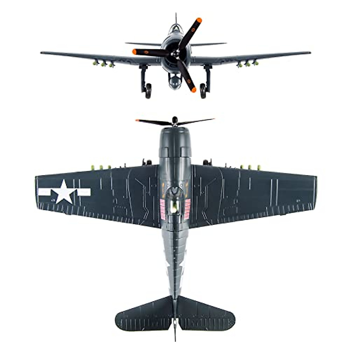 Busyflies Fighter Jet Model 1/72 Scale Grumman F6F Hellcat Plane Model Diecast Military Airplane Model for Collection and Gift