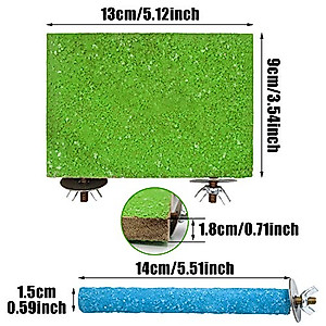 6 Pcs Bird Perch Stand Toy, Wood Parrot Stand Platform Colorful Sand Paw Grinding Stick Cage Accessories Exercise Toys for Cockatiel Conure Budgies Parakeet Lovebird Hamster Gerbil Rat Mouse (6 Pcs)