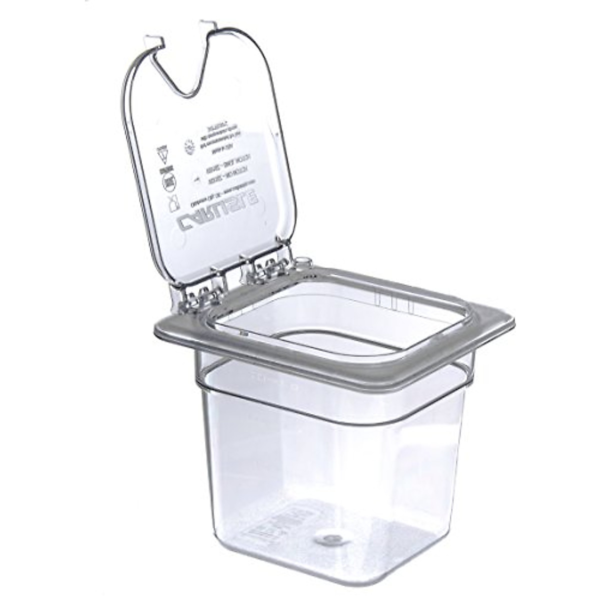 Carlisle FoodService Products Plastic Food Pan 1/6 Size 6 Inches Deep Clear (Pack of 6)
