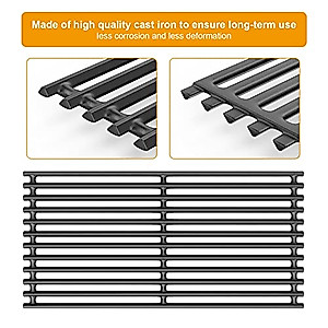 BBQ-PLUS Cooking Grates for Charbroil Commercial TRU-Infrared 2 Burner 463644220 463632320 463642316 463675016 463644220 G369-0030-W2,Cast Iron Grill Grids Replacement Parts for Charbroil,2 Pack