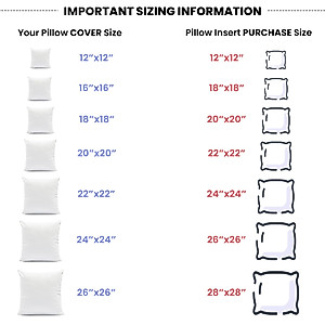 Foamily Throw Pillows Insert Set of 4 - 18 x 18 Insert for Decorative Pillow Covers - Made in USA - Bed and Couch Sham Filler