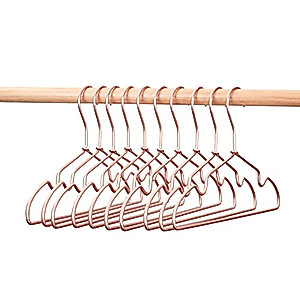 Koobay 12.6" Metal Wire Rose Gold Children Clothes Hangers,30PACK, Baby Coat Clothes Hangers Display Storage