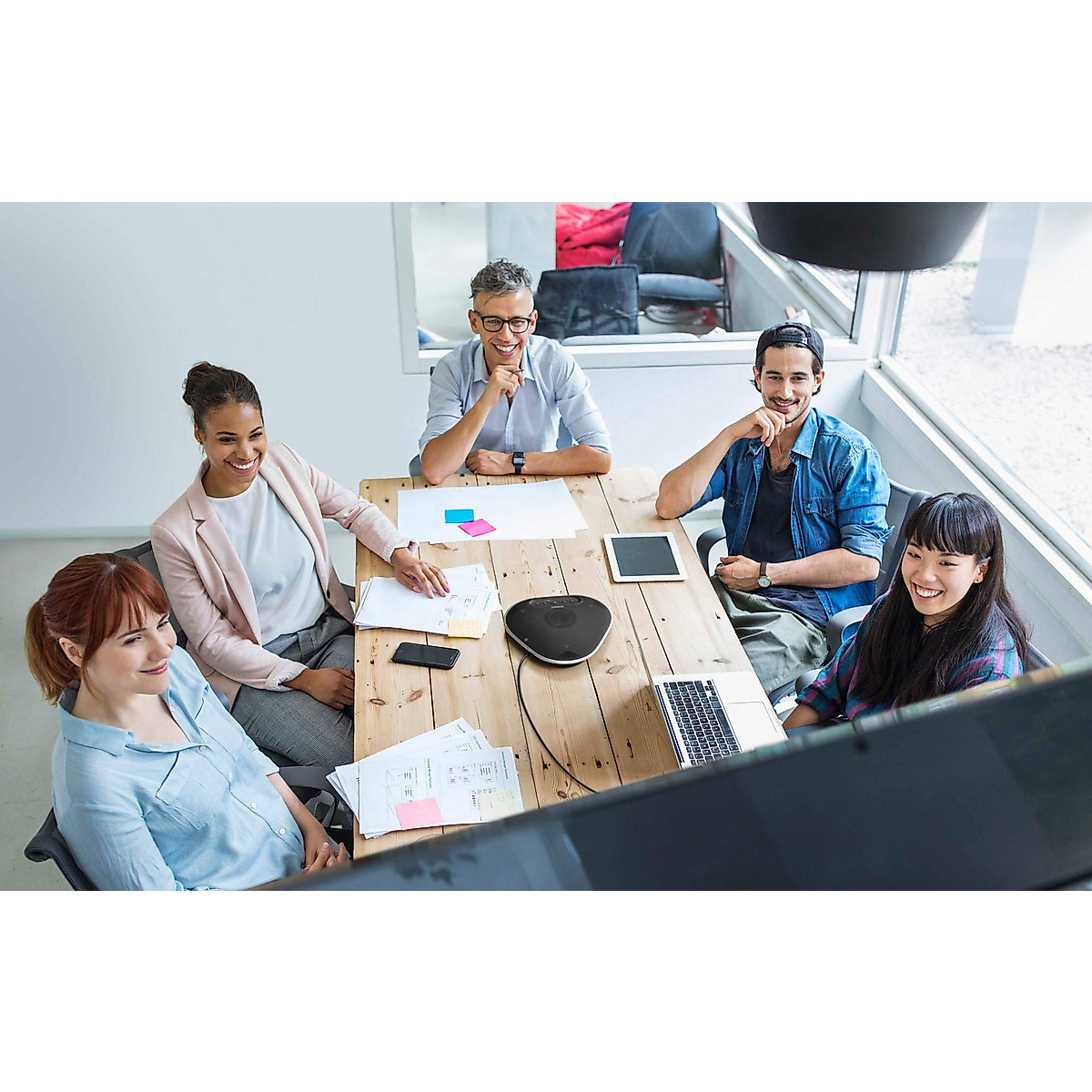 YAMAHA YVC-330 Portable USB & Bluetooth Conference Phone Featuring. SoundCap Technology