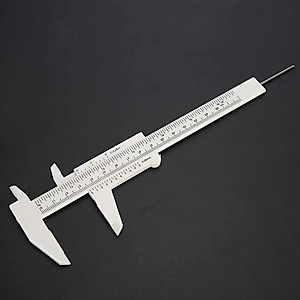 Vernier Caliper Waterproof Plastic Eyebrow Permanent Makeup Ruler Students Experimental Measurement Tools For Permanent Makeup Tattoo Eyebrow Line Lip