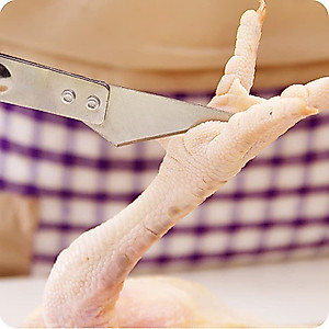 TorSor 5 Pack 2in1 Fish Bone Tweezers Chicken Meat Feather Remover Puller Seafood Tool Poultry Scissors Knife Intestine Cutter Kitchen Slant Pliers Debone Salmon Catfish Bass Hair Plucker Clip