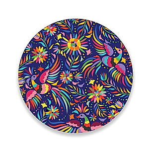 HASTA LA RAIZ | Mexican Handmade Cheese Board covered with resin. Ideal for Charcuterie Platter & Serving Tray. Model: Blue Tenango.