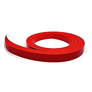 Decorative Gondola Shelving Pre Cut Vinyl Insert Strips 48" x 1.25" Shelf C-Channel, Red, 100 Pack