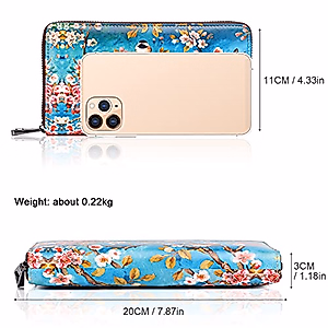 APHISON Women's Wallets Large Capacity Clutch Wallet For Women Ladies Wallets Clearance Credit Card Holder Womens RFID Wallet Moon Cute Cow Cat Elephant Fox Cell Phone Purse 684-0170A