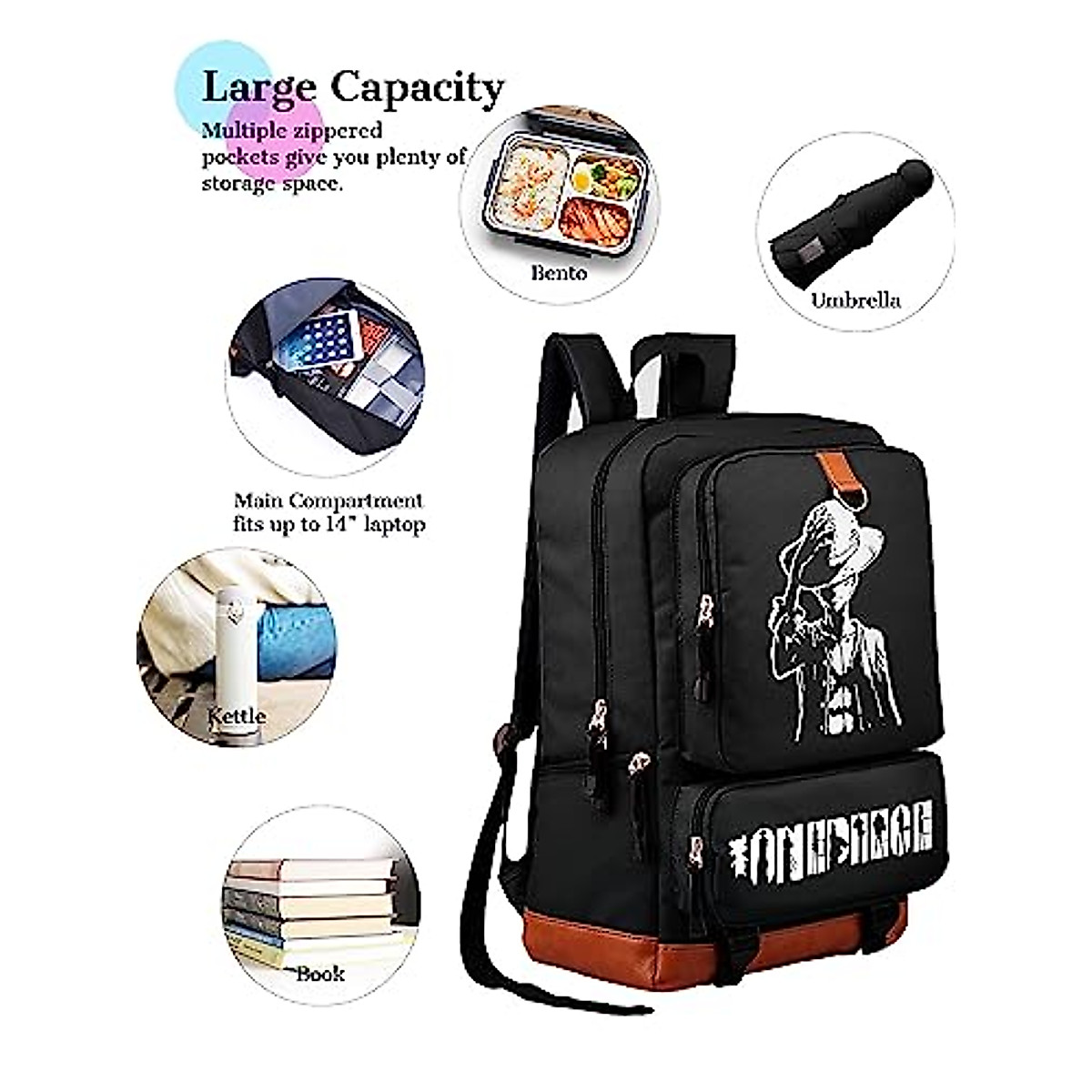 QIAOQIAOTA Anime Backpack School Bag Bookbag for Boys Kids 17 inch Laptop Backpack Anime Fanny Pack Travel Bag