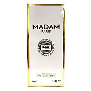 Hybrid & Company Madam Paris Fragrance for Women Eau De Parfum Natural Spray Classic Scent, 3.4 Fl Oz