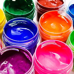 6 Pack 4 oz Plastic Pot Jars Round Clear Leak Proof Plastic Cosmetic Container Jars with White Lids for Travel Storage Make Up, Eye Shadow, Nails, Powder, Paint, Jewelry(4 oz)