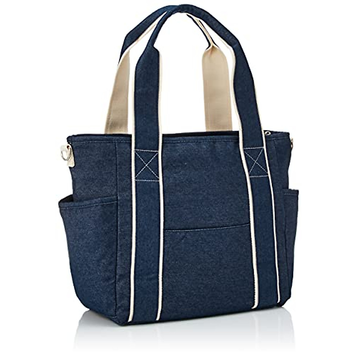 KANGOL(カンゴール) Thick Cotton Canvas 2-Way Shoulder Mother's Bag Boat Large, Navy/Denim