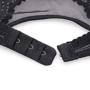 Sexy Lace Suspender Garter Belt for Thigh High Stockings (N019DD-Black-M)