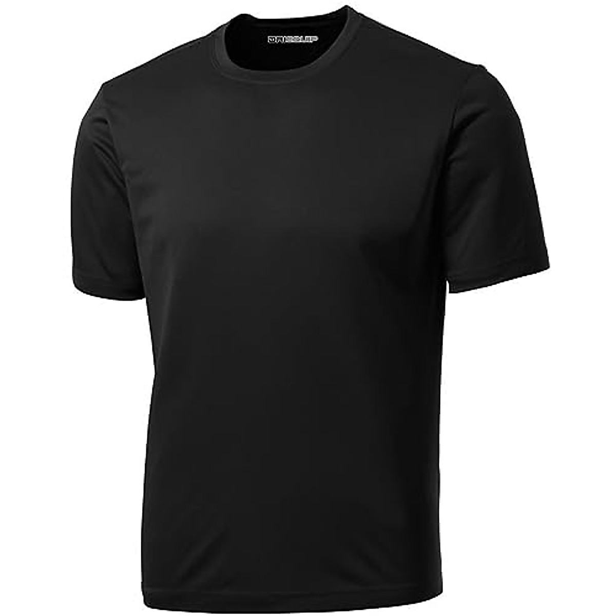 DRIEQUIP Men's Tall Short Sleeve Moisture Wicking Shirt,Black-3XLT