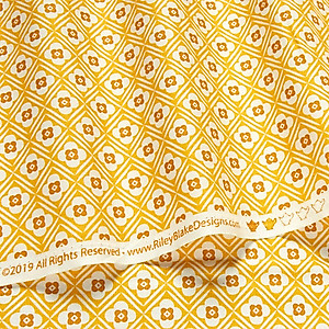 Riley Blake Granny Chic Hugs Yellow, Fabric by the Yard