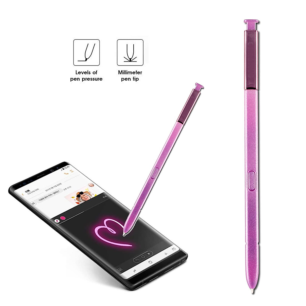 Galaxy Note 9 Stylus Pen with Bluetooth Replacement for Samsung Galaxy Note 9 Note9 N960 SM-N960F SM-N960 Note 9 5G S Pen(Lavender Purple)