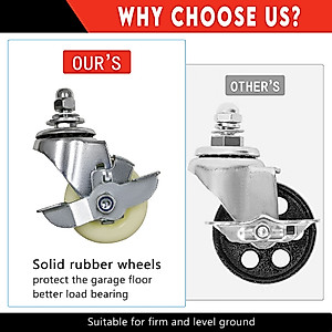 EBUY Wheel Car Dolly Set of 2 Heavy Duty Tire Car Skates 3000LBS Bearing Capacity for Moving Cars Red