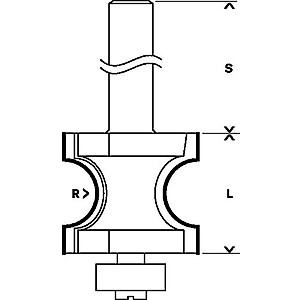 Bosch 2608628360 Roman Ogee Bit 27, 8x19x8mm