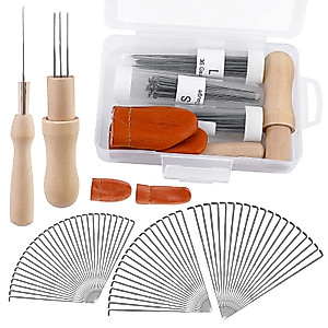 Mayboos 74 Pcs Needles Wool Felting Needles Tools Needle Felting Supplies Felting Tools Needle Felting Tool with 3 Sizes Felting Needles for Beginner Professional