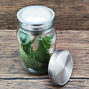 304 SS Salad Divider Cups Separate Vegetable and Dressing for 3.38 Inch Wide Mouth Mason Jar Salad Bowl, NO JAR QurHapzy (2 Pack)