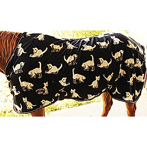 CHALLENGER 80" Horse Soft Fleece Cooler Exercise Blanket Wicks Moisture Winter Liner 43EE02