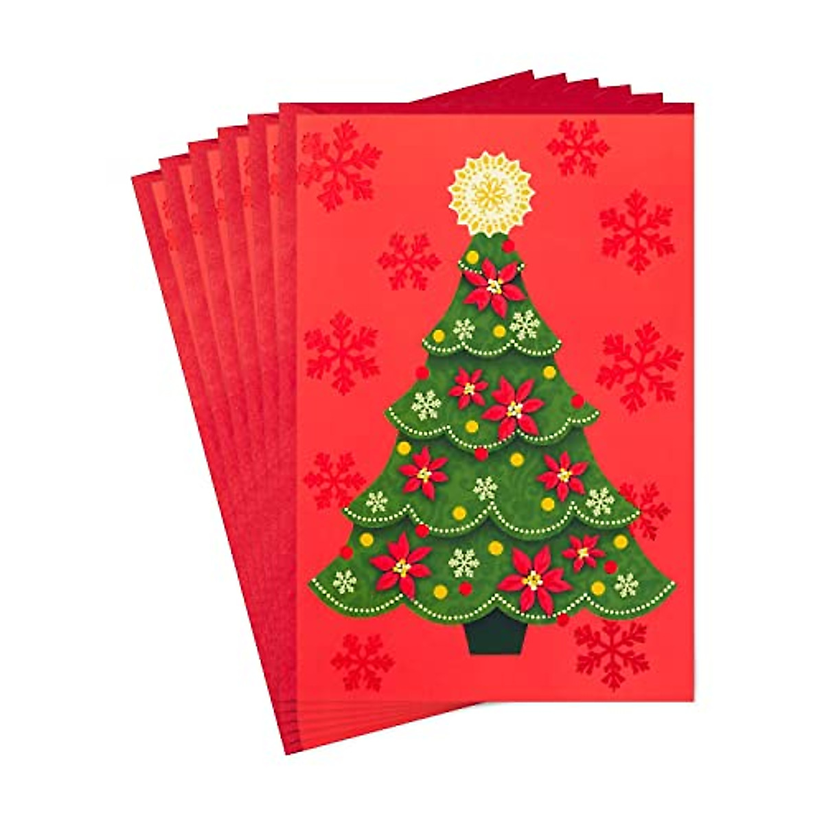 Hallmark Christmas Cards, Christmas Tree (6 Cards with Envelopes)
