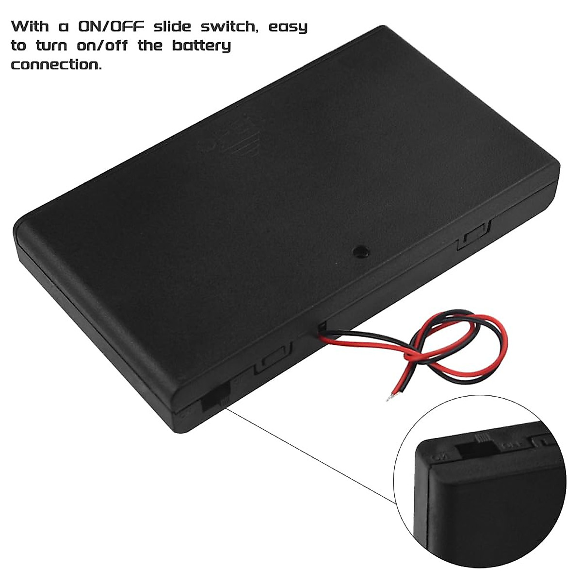 WMYCONGCONG 5 PCS 8 x 1.5V 12V AA Battery Holder Case Box with ON/Off Switch and Leads Wire