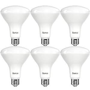 Sunco 6 Pack BR30 LED Bulbs, High Output 1200 Lumens, Indoor Flood Lights, 11W Equivalent 65W, 5000K Daylight, E26 Base, Interior Dimmable Recessed Can Light Bulbs