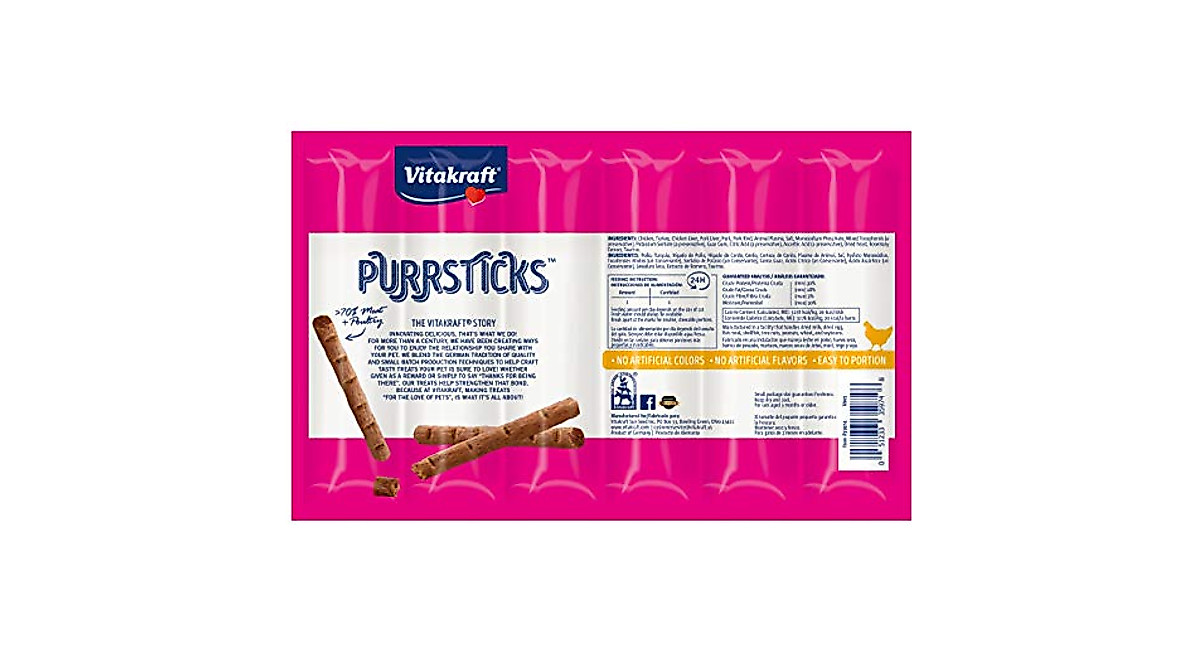 Vitakraft PurrSticks Meaty Cat Sticks - Chicken - Segmented and ...