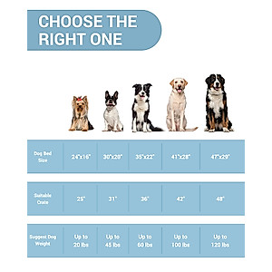 OhGeni 35 Inch Orthopedic Waterproof & Machine Washable Dog Bed with Egg Crate Foam Support, Non-Slip Bottom and Removable Pet Bed Cover for Extra Large, Large, Medium, Small Dogs (Gray)