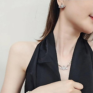 Silver Saturn Earrings Saturn Planet Earrings Space Earrings Saturn Planet Jewelry Gifts for Women