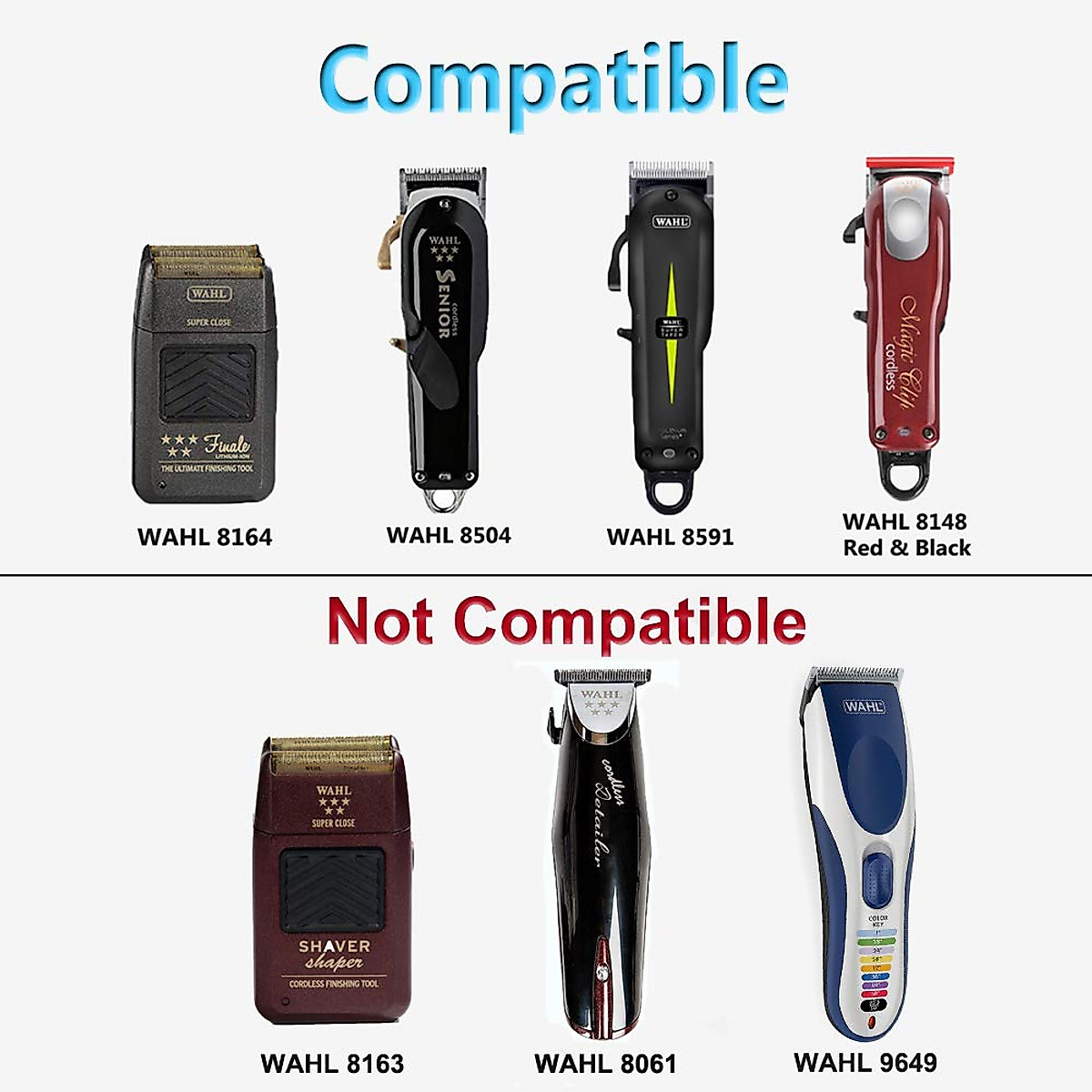 Charger Replacement for Wahl Magic Clip Cordless Clipper Trimmer, 4V Charger Cord Compatible with Wahl Clipper 8148/8418/8504/8504-400/8164/8509/8591/8591-016/1919 100 Electric Cordless Clipper