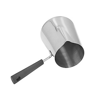 Turkish Coffee Pot, Butter Warmer Mini Stainless Steel Coffee Heating Melting Pot 1000ml with Spout for Home Cafe